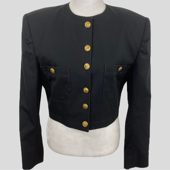 Vintage | Jackets & Coats | Vintage 8s Forenza Black Cropped Jacket ...